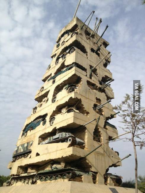 Historical Monument from our Civil War in 1982. Jamhour, Lebanon. - 9GAG