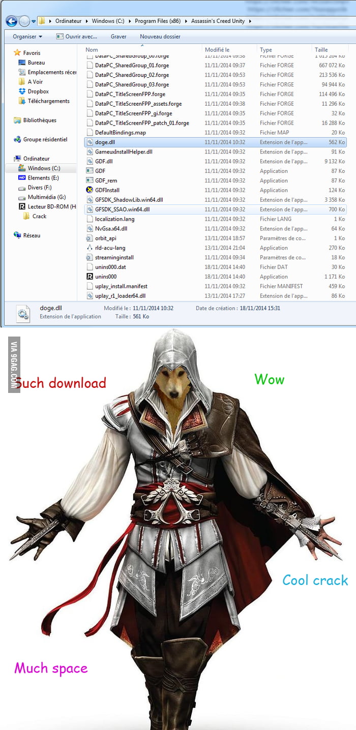 After downloading and installing AC Unity - 9GAG