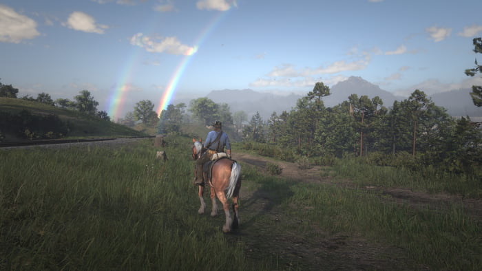 Red Dead Redemption 2: double rainbow. - 9GAG
