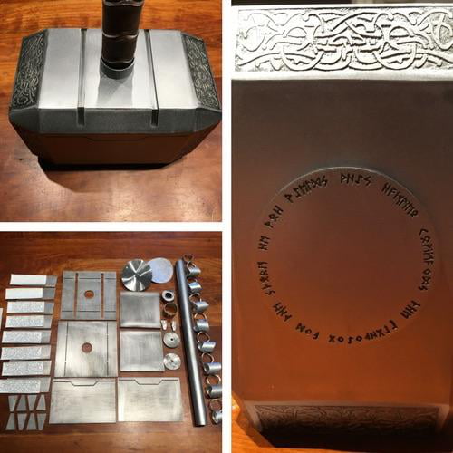 Welded steel Mjolnir made from the kit I made up... lots of people ...