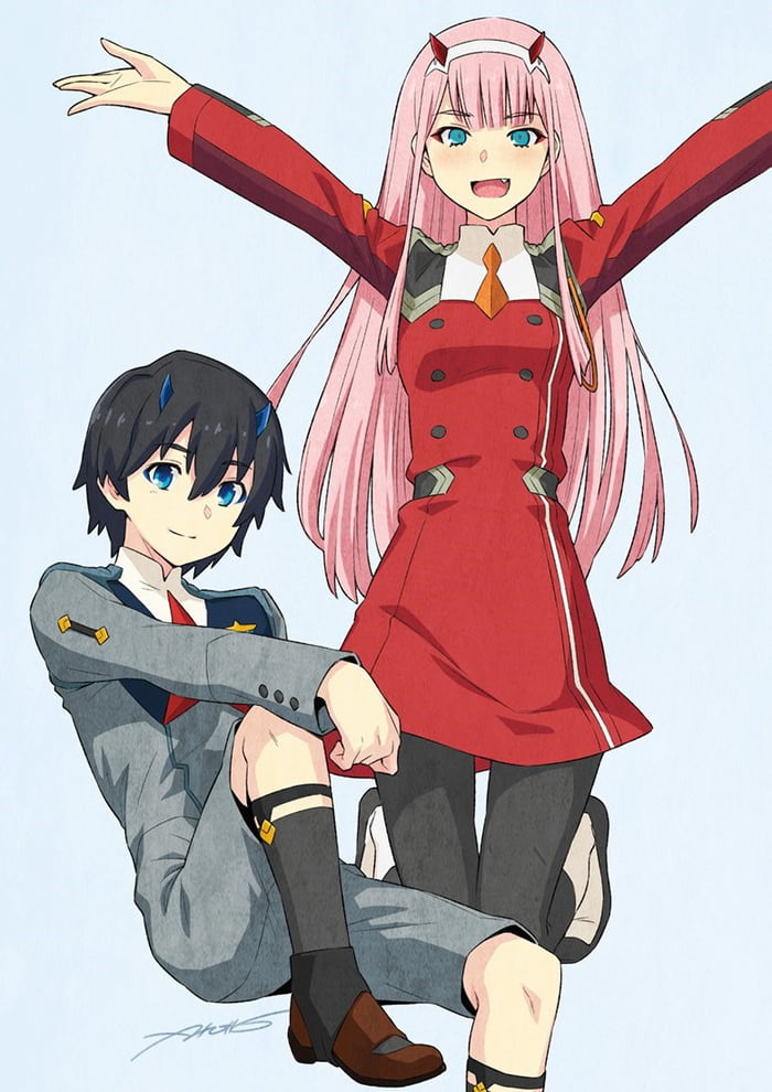 Zero Two & Hiro post - 9GAG