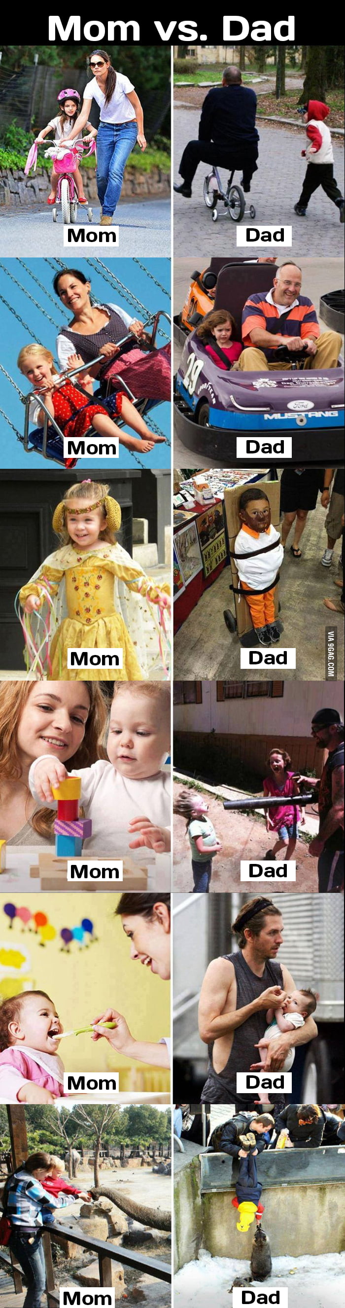 Mom vs. Dad - 9GAG