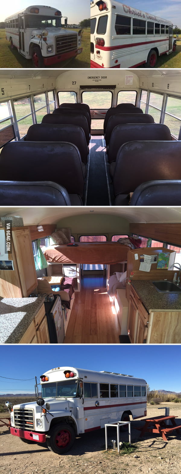 A couple turned a 30-year-old bus into a beautiful mobile apartment for ...