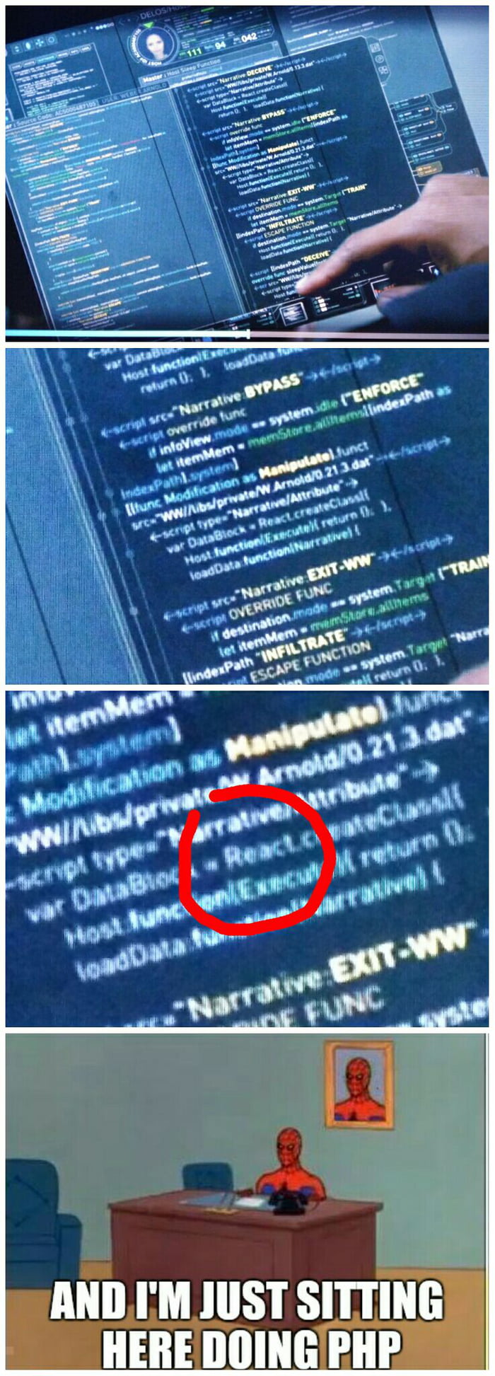 Seen in WestWorld, actual javascript - 9GAG