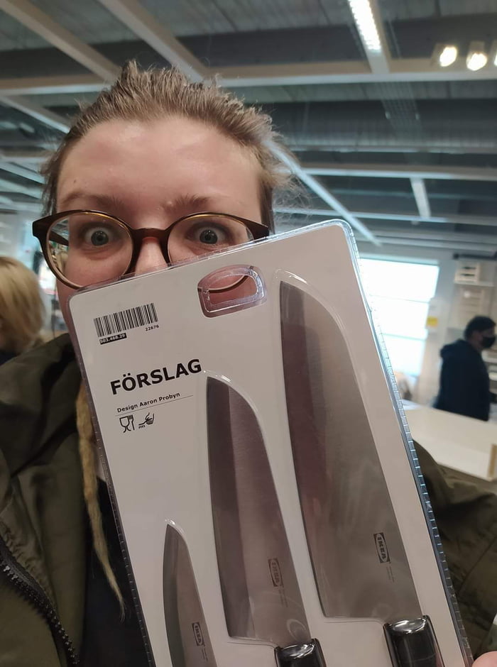 IKEA kitchen knives for the lady in your life. - 9GAG
