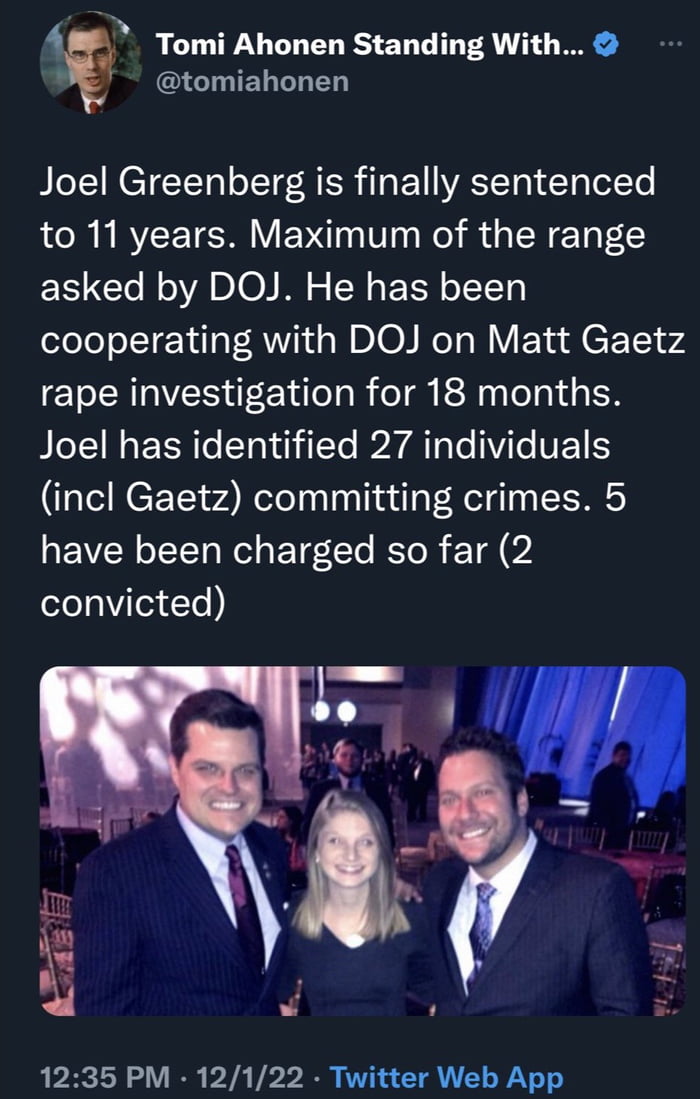 Gaetz just looks creepy! - 9GAG