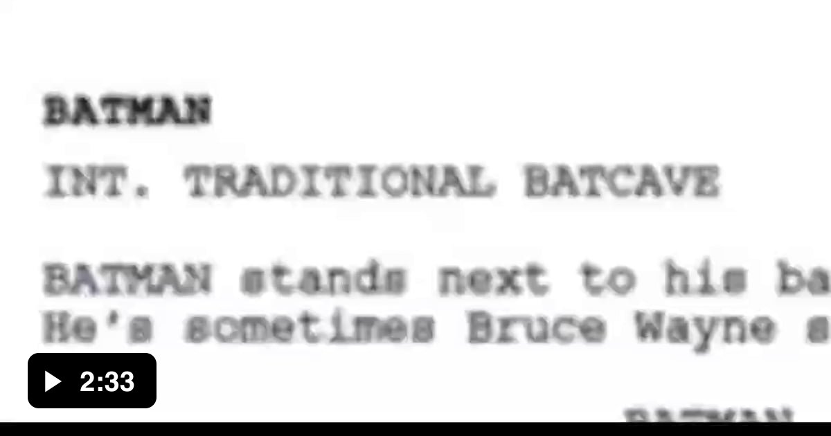 To use AI for a Batman script. - 9GAG