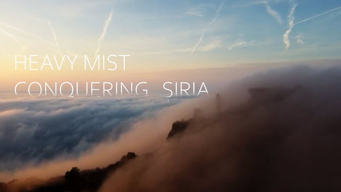 Heavy mist and low clouds conquered the Fortress of Șiria - 9GAG