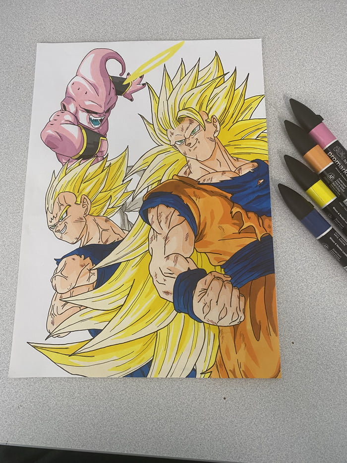 Apparently people on here seem to enjoy my DBZ drawings. - 9GAG