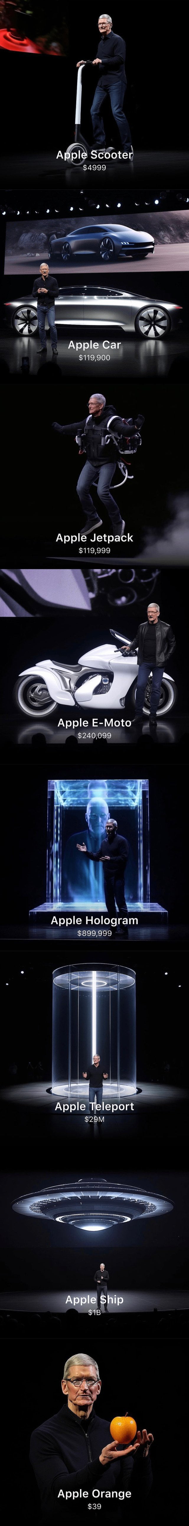 At a private event in Cupertino, California, Tim Cook presented samples of new Apple products - 9GAG