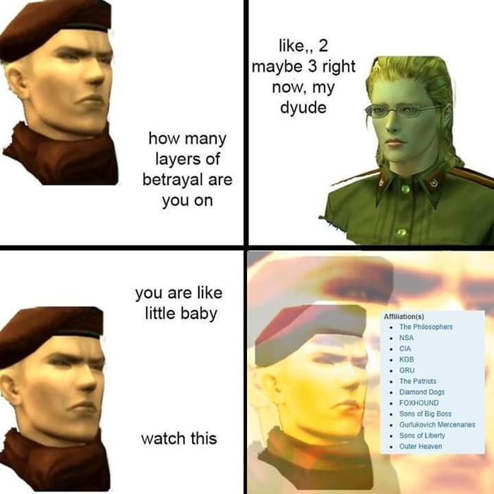 Finished playing MGS V : Phantom pain, gonna spam MGS Meme i found from ...