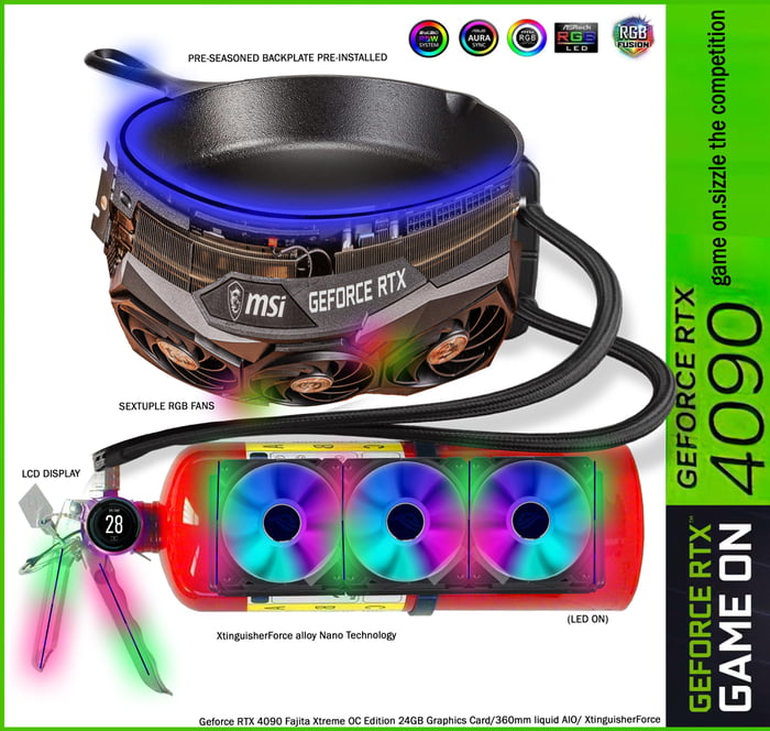 RTX 4090 AIO-360mm graphics card LEAKED - 9GAG