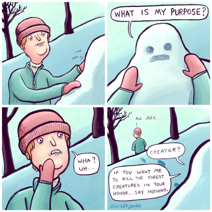 Snowman Creation Story - 9GAG