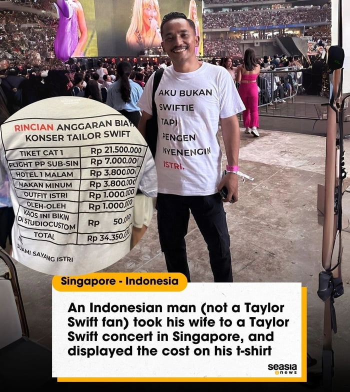 Taylor Swift @Singapore. Context in comment - 9GAG