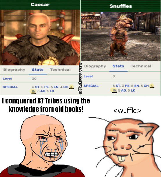 In Fallout New Vegas, the lovable Mole Rat Snuffles has a high ...