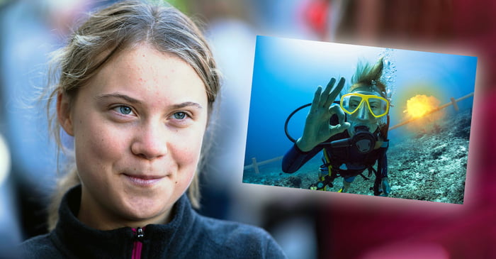 Greta is back from scuba diving in the Baltic Sea - 9GAG