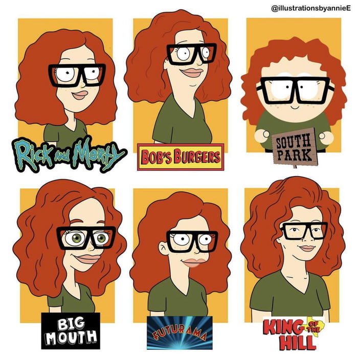 Character in different popular cartoon styles - 9GAG