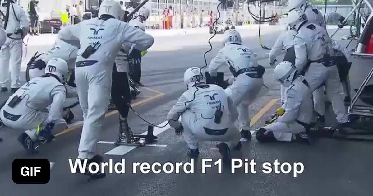 World's record F1 Pit Stop. - 9GAG