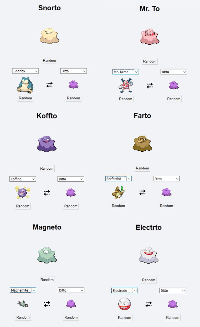 Ditto it's the best fusion Pokemon - 9GAG