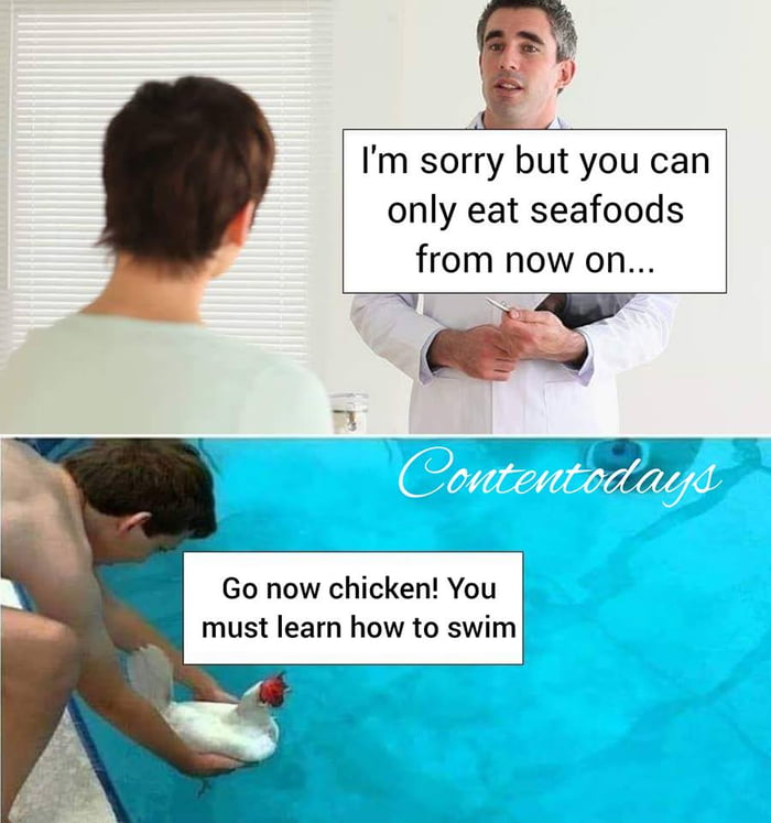 Fishing for chicken. - 9GAG