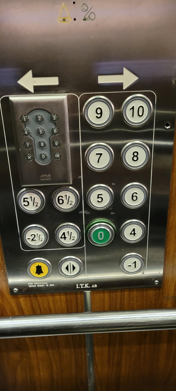 These elevator buttons makes no sense. - 9GAG