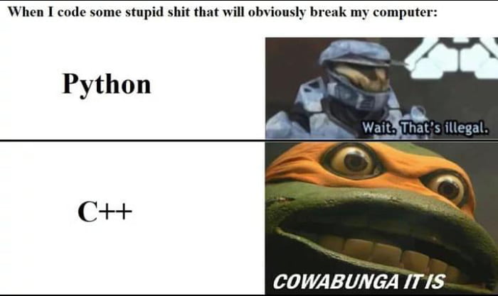 "C++ makes it harder to shoot yourself, but when you do it blows your ...