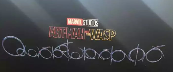 Ant man and the wasp three's title font is essentially ancient text ...