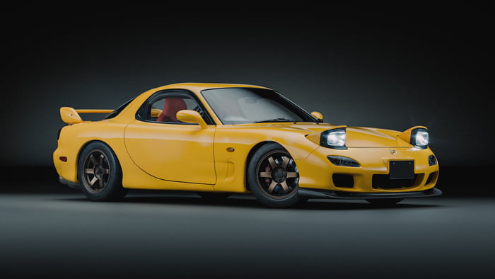 Yellow Mazda rx7 fd3s - 9GAG