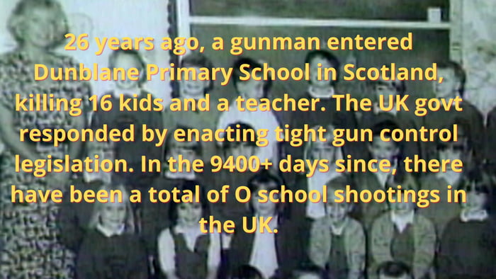 Dunblane was a wake-up call that worked - 9GAG