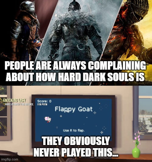 Damn that Flappy Goat minigame.... - 9GAG