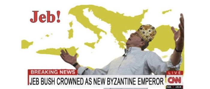 Footage of Jeb bush crowned as new Byzantine emperor in 1069 AD - 9GAG