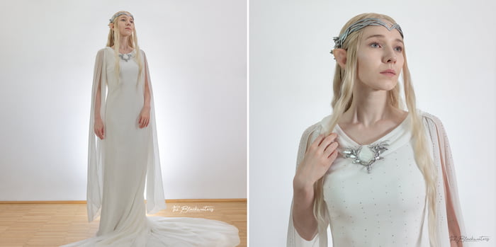 Spent countless hours on this Galadriel cosplay and finally finished it ...