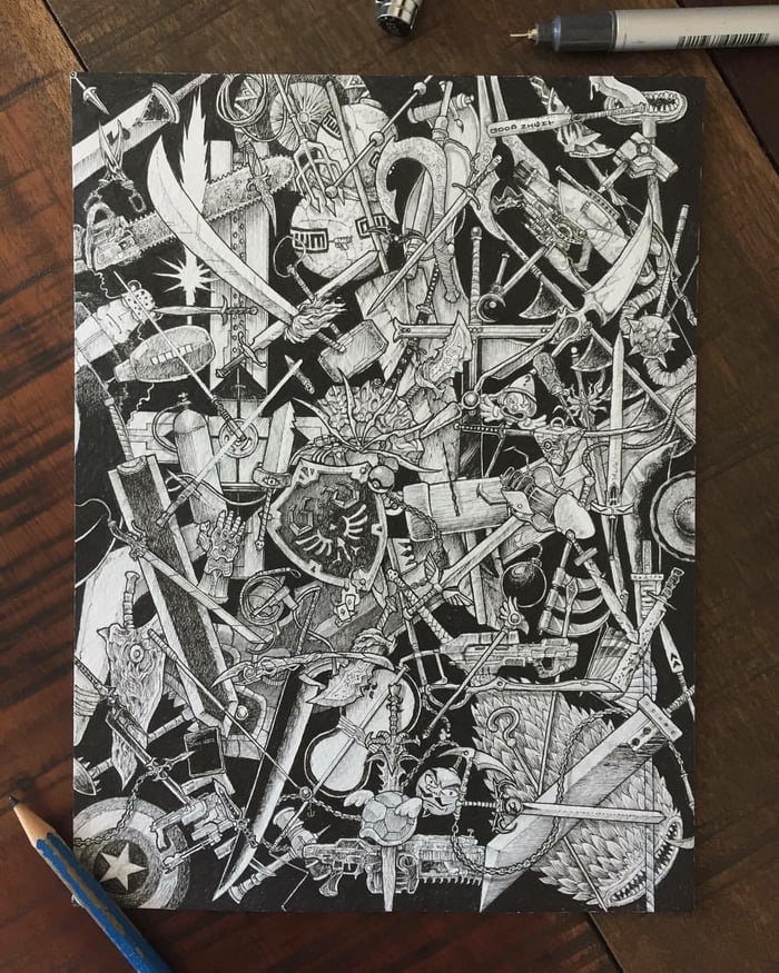 Dope weapon collection illustrated by Kerby Rosanes. Pretty much sums ...