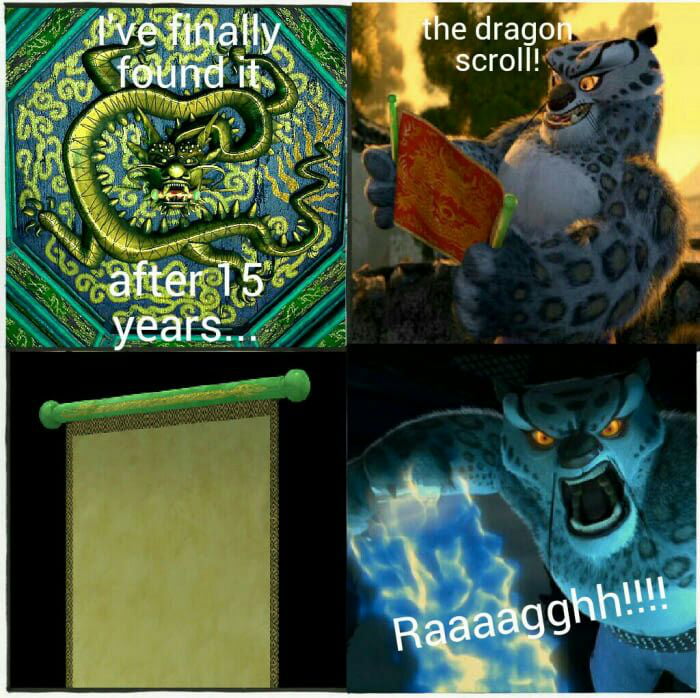 Roses are red, violets are blue, the dragon scroll is empty what am I to do?! - 9GAG