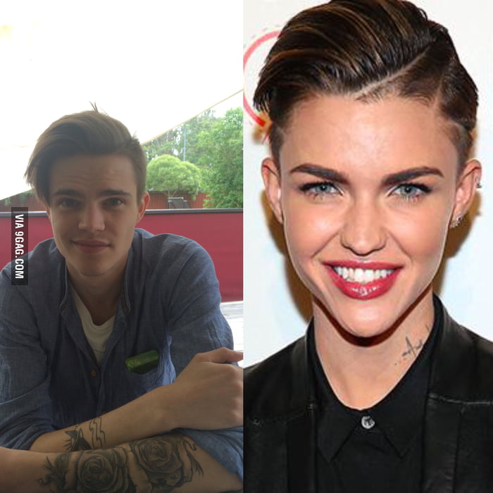 My friend kinda looks like a male version of Ruby Rose - 9GAG