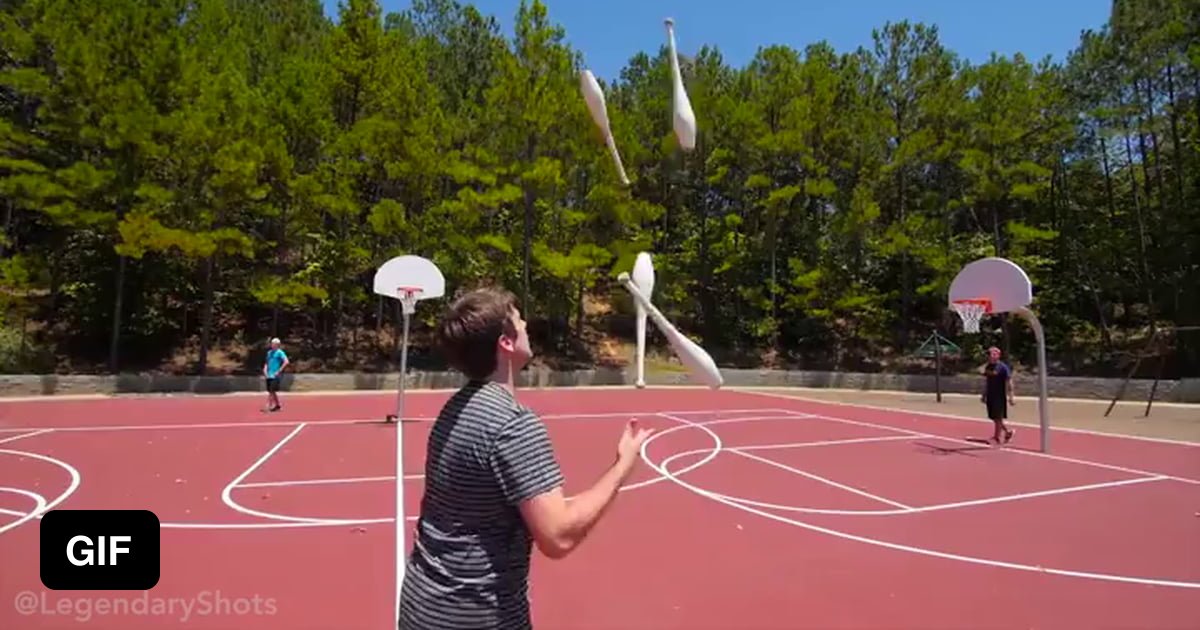 Juggling trick shot - 9GAG