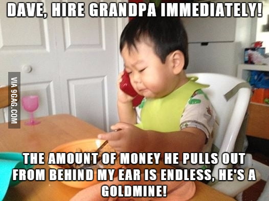 He Makes Money Hand Over Ear - 9GAG