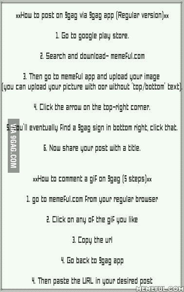 How to post and how to comment a GIF on 9gag via the REGULAR 9gag app ...