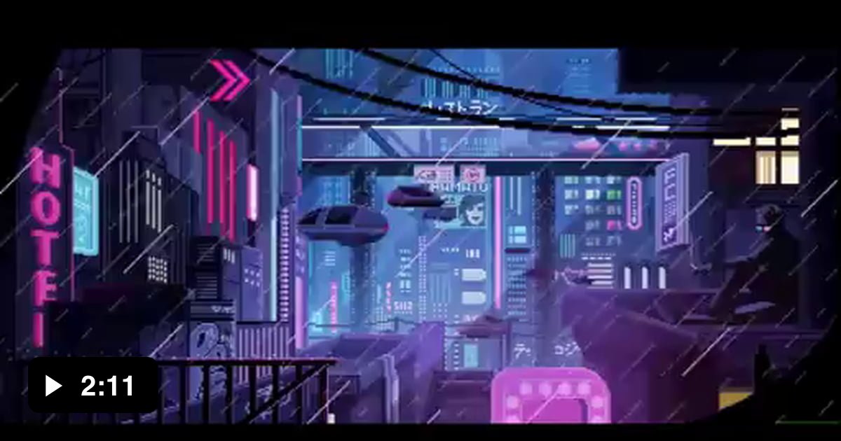 | Synthwave | rain | neon | night | relaxing | - 9GAG