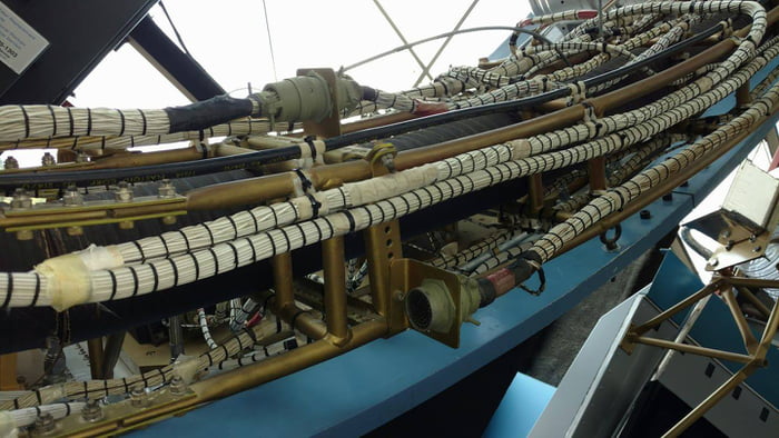 Every cable on the Saturn V instrument ring is hand tied every 1-1½" w ...