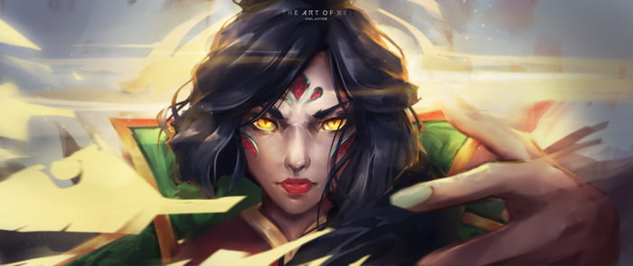 Brave phoenix Xayah, couldn't help myself after watching the cinematic ...