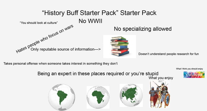 “History Buff Starter Pack” Starter Pack - 9GAG