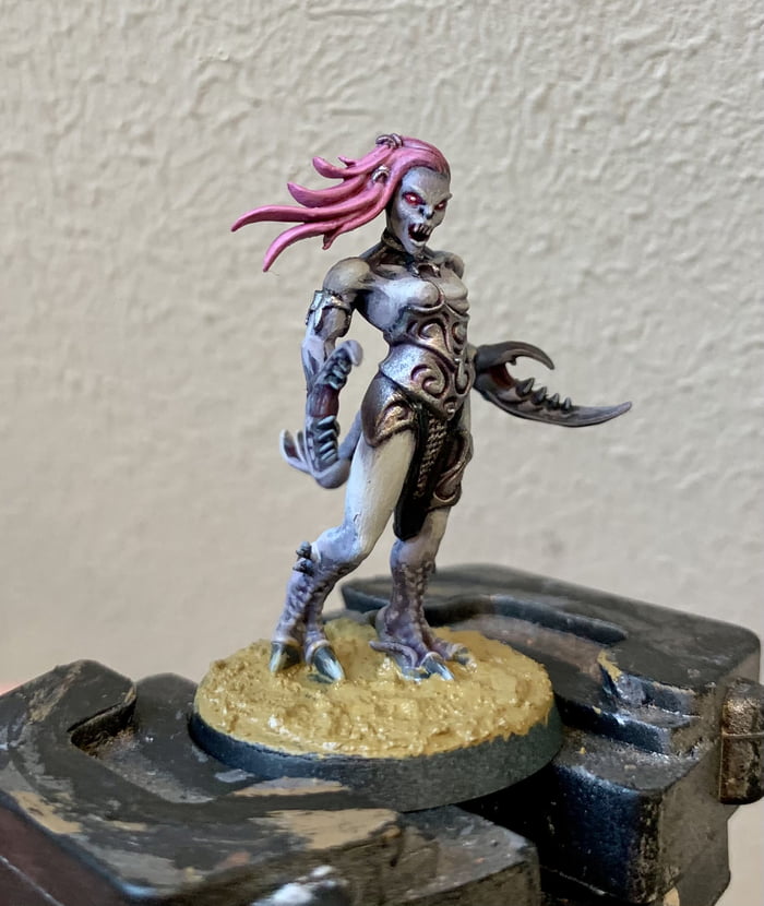 Just gotta finish the base but I would say this Daemonette is done! - 9GAG