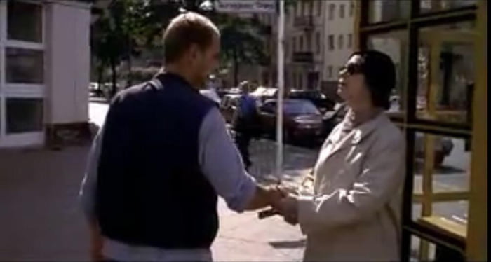 In Run Lola Run (1998), the blind woman from whom Manni (played by Moritz Bleibtreu) borrows a ...