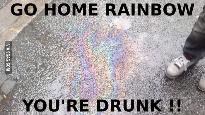 Go home rainbow you're drunk ! - 9GAG