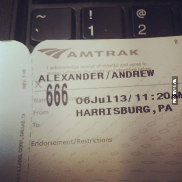 Train #666, I feel like I'm about to be in a Final Destination movie ...