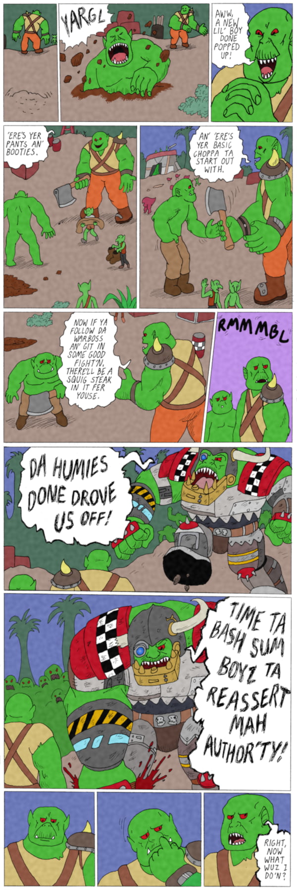 The very short lives of most ork boyz - 9GAG