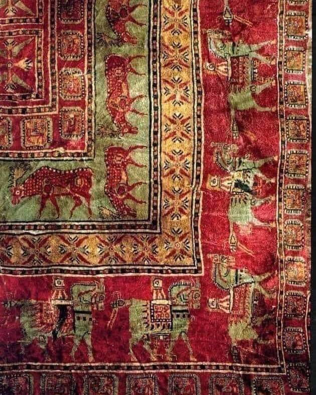 The Pazyryk Carpet. This unique artefact, the oldest know carpet, was ...