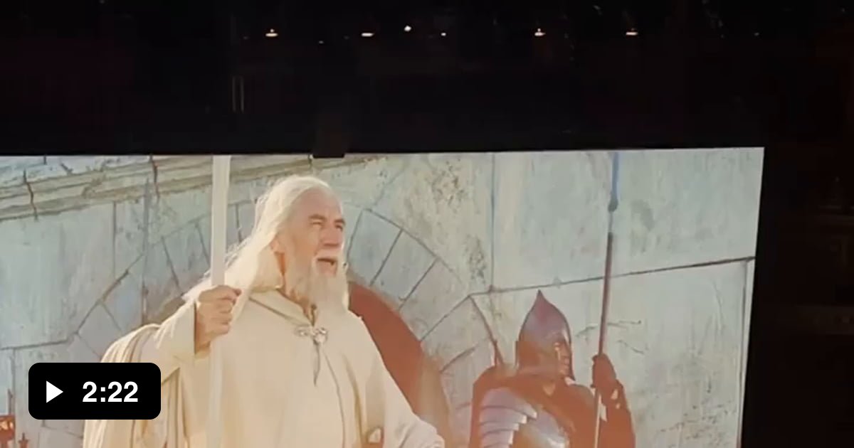 Here's a couple clips from LOTR: Return of the King live in concert ...