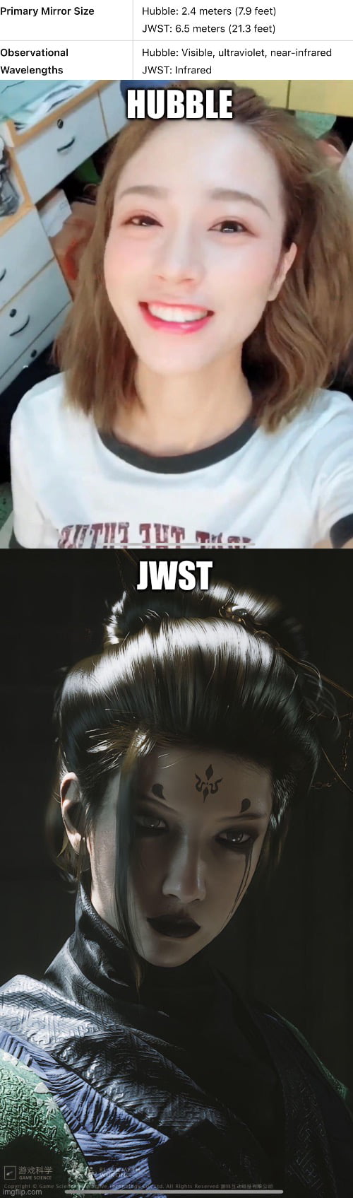 Hubble vs james webb meme - 9GAG